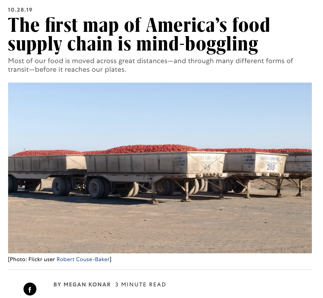 Mapping America’s Food Supply Chain County to County – Introduction to ...