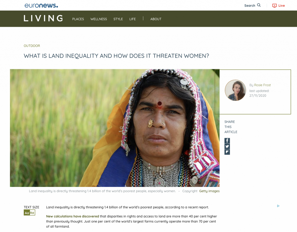 Land Inequality – Introduction to Environment & Sustainability